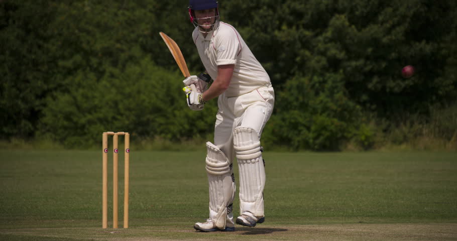cricketer plays shot slow motion Stock Footage Video (100% Royalty-free ...