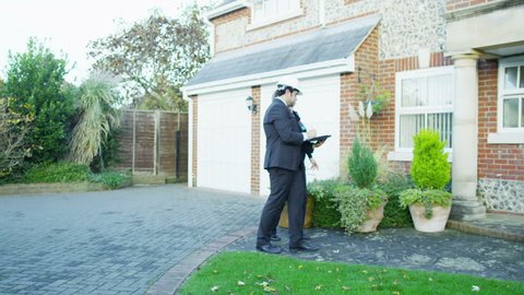 Senior Couple Standing Outside Their House Stock Footage Video (100% ...
