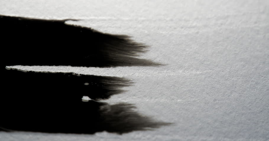 Black Ink Bleeding On White Stock Footage Video (100% Royalty-free ...