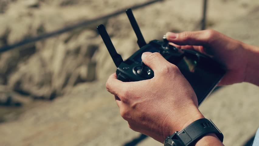 Drone Remote Controller Hand and Stock Footage Video (100% Royalty-free ...
