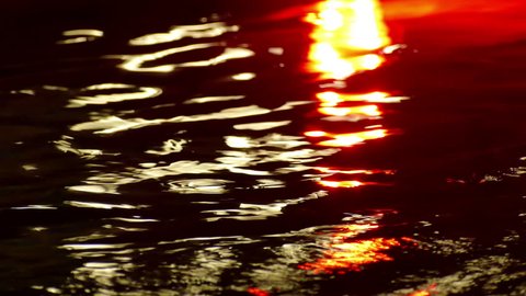 night reflection water river Stock Footage Video (100% Royalty-free ...