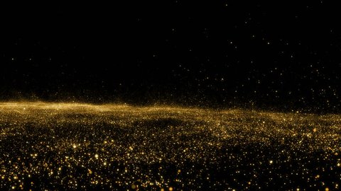 Gold Sky Abstract Stardust Smokey Wave Stock Footage Video (100% ...