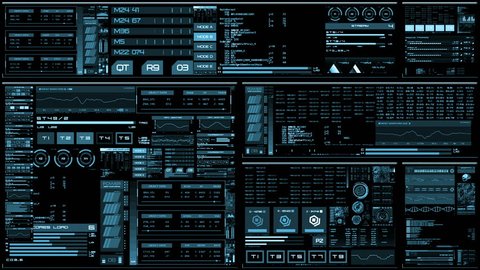 futuristic command center interface loop ready Stock Footage Video (100 ...
