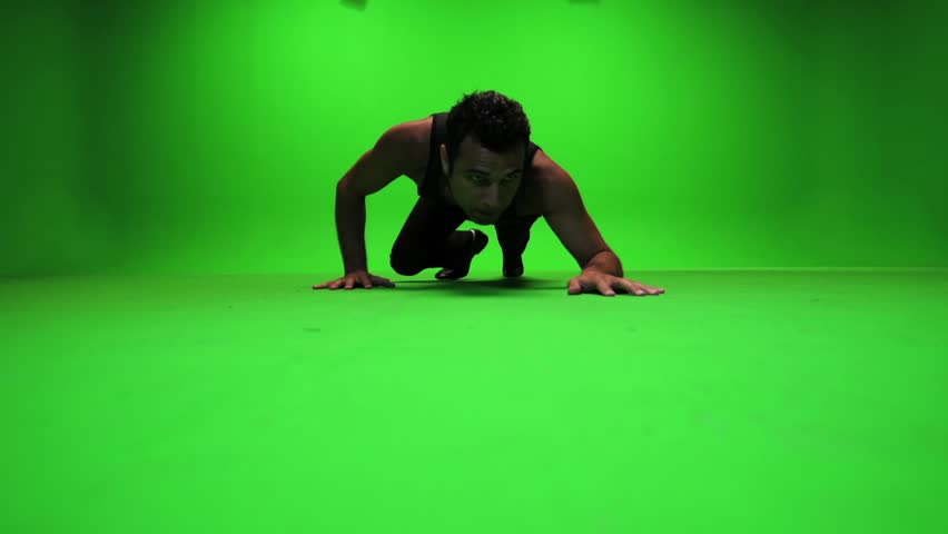 green screen male model climbing Stock Footage Video (100% Royalty-free ...