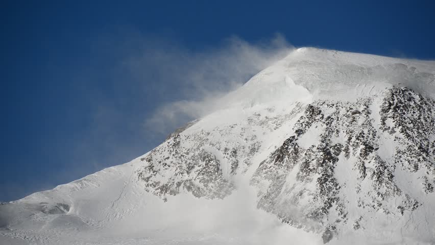 Strong Wind Over Glacial Mountain Stock Footage Video (100% Royalty ...