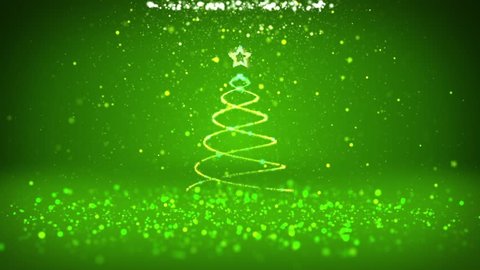 Sparkling Rotating Christmas Tree Animation Loop Stock Footage Video ...