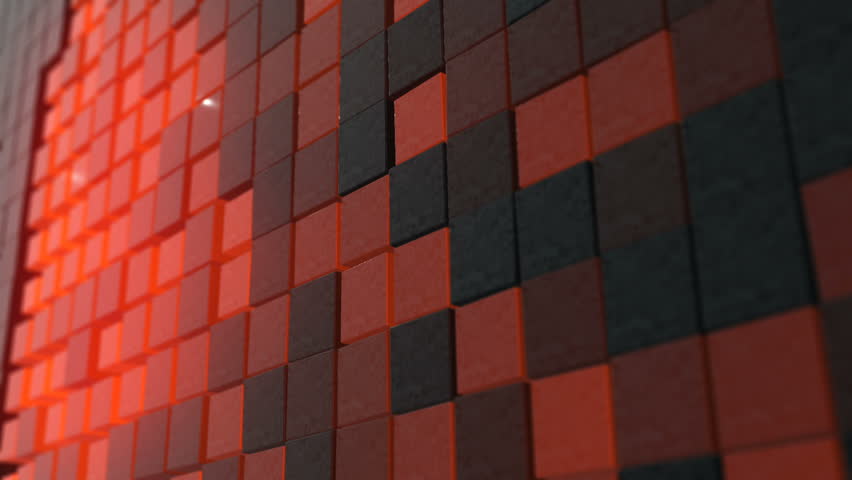 abstract black orange 3d blocks background Stock Footage Video (100% ...