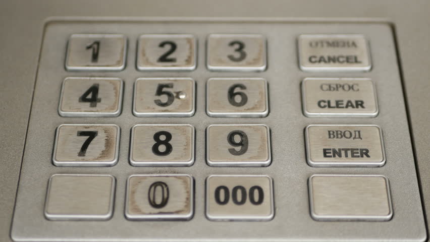 atm machine closeup keypad numbers Stock Footage Video (100% Royalty ...