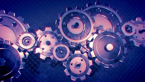 Gear Mechanism Gears Different Diameters Interact Stock Footage Video ...