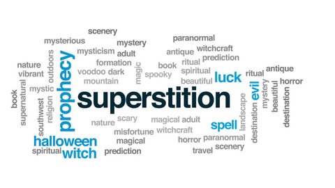Superstition Animated Word Cloud Text Design Stock Footage Video (100% ...