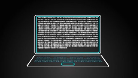 Technology Advertisement Concept Laptop Computer Code Stock Photo ...