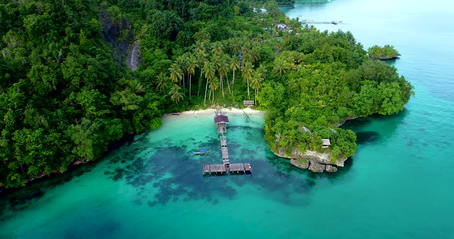 Aerial: Waigeo Island. Raja Ampat, Stock Footage Video (100% Royalty ...