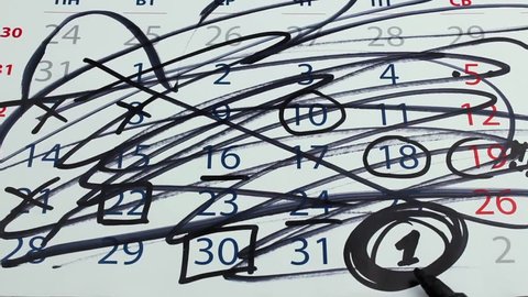 75 Calendar Crossed Off Days Stock Video Footage - 4K and HD Video ...