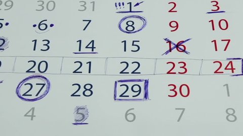 Calendar crossed off days Stock Video Footage - 4K and HD Video Clips ...