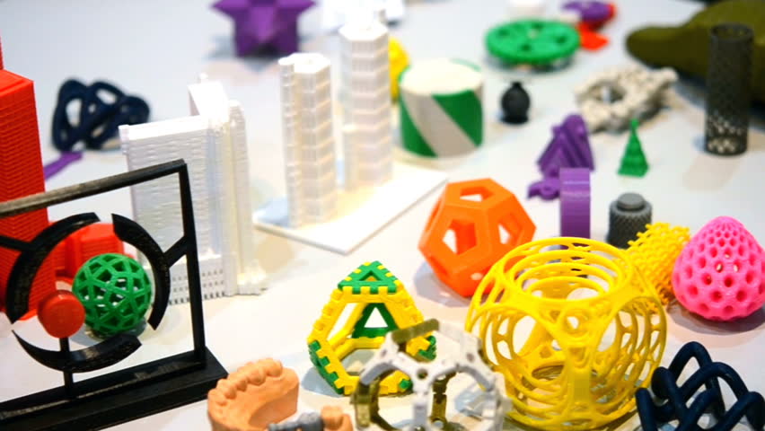 Colorful Objects Printed By 3d Stock Footage Video (100% Royalty-free ...