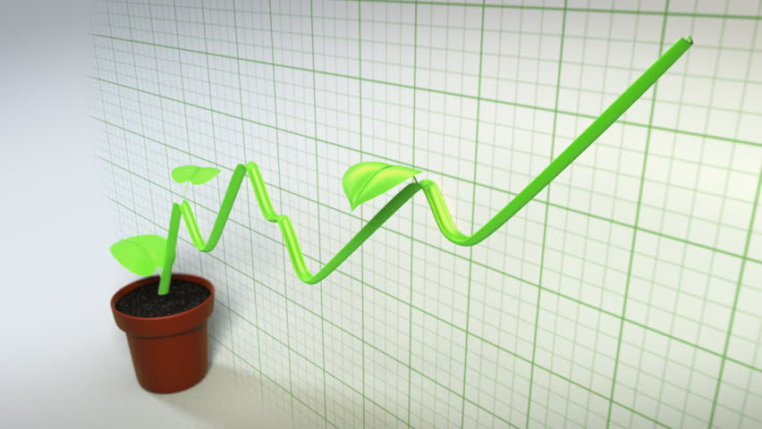 green growth graph diagram showing environmentally Stock Footage Video ...