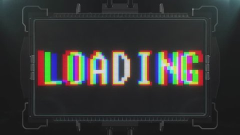Jumpy Retro Videogame Loading Text Words Stock Footage Video (100% ...