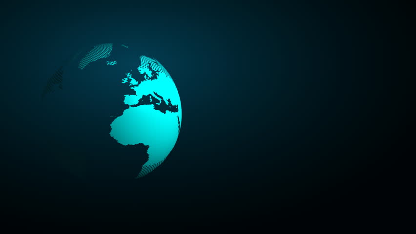 abstract blue world map on white isolated background Video Backgrounds ...