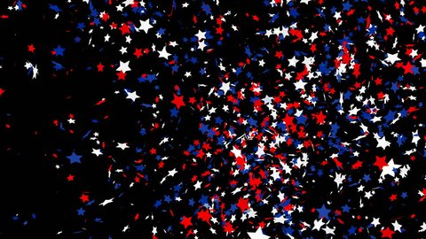 Confetti Shots Red Blue White Confetti Stock Footage Video (100% ...