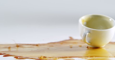 Closeup Tea Being Spilled On White Stock Footage Video (100% Royalty ...
