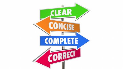 Clear Concise Correct Communication Understanding 3d Stock Footage ...