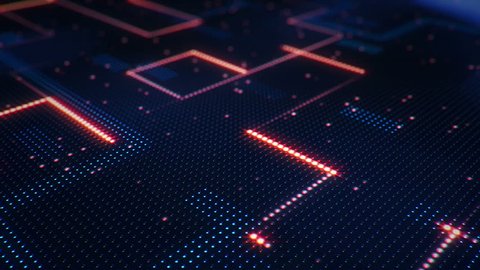 Abstract Technology Background Led Screen Moving Stock Footage Video ...