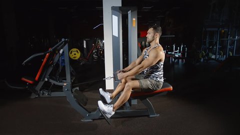 Muscular Male Bodybuilder Training Hands Back Stock Footage Video (100% ...