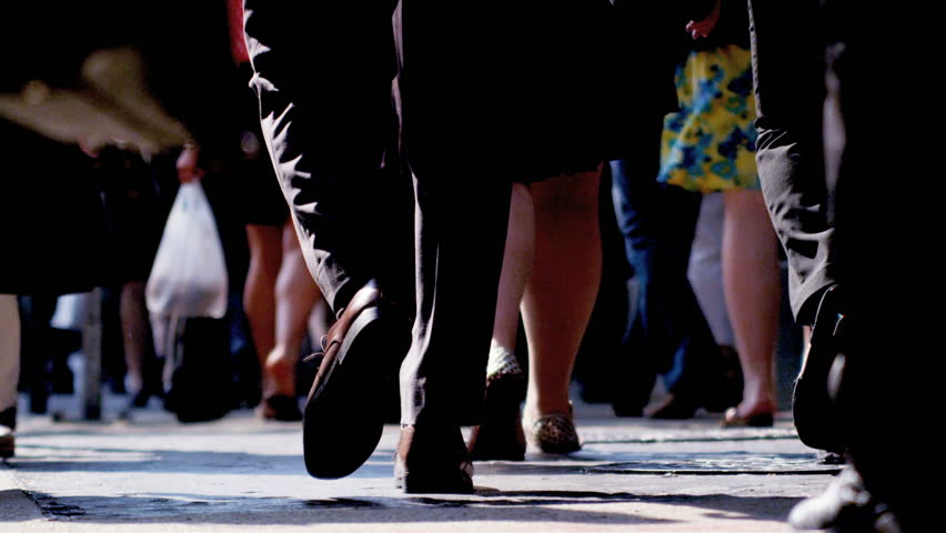 busy people walking work legs only Stock Footage Video (100% Royalty ...