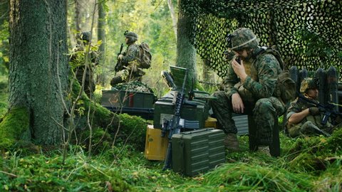 Military Staging Area Chief Engineer Uses Stock Photo (Edit Now) 761939716