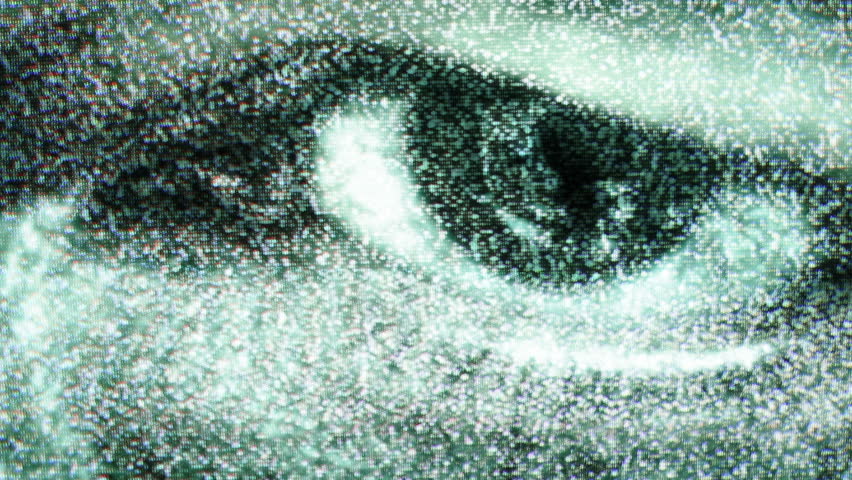 Ghost Eye On Tv Static Stock Footage Video (100% Royalty-free) 32609260 ...