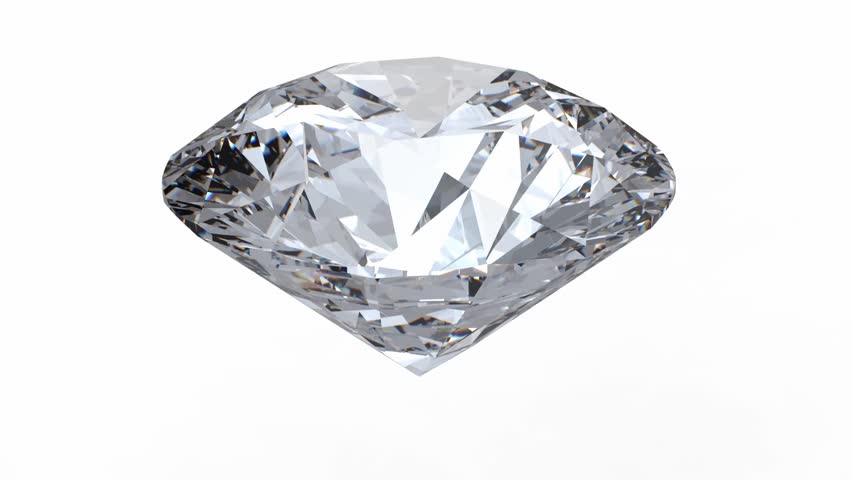 Rotating Diamond Loop On White Stock Footage Video (100% Royalty-free ...