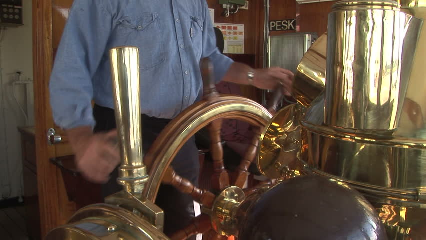 Tugboat Wheelhouse Close-up with Ship Stock Footage Video (100% Royalty ...