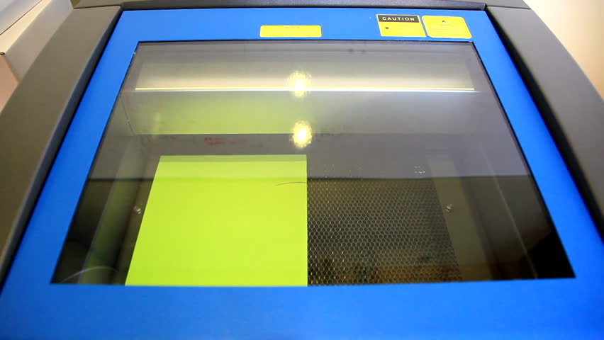 Laser machine produces tactile map Stock Video Footage - 4K and HD ...