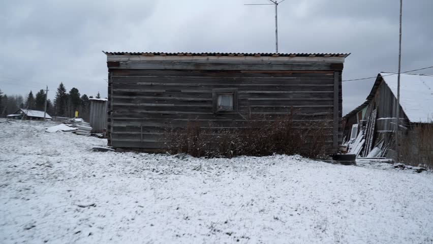 old grunge shed russian village Stock Footage Video (100% Royalty-free ...