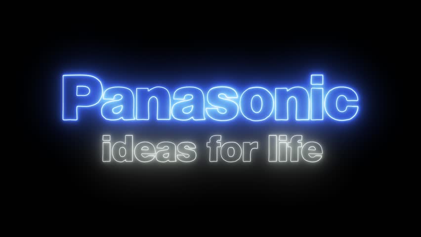 Panasonic Logo with Neon Lights. Stock Footage Video (100% Royalty-free ...
