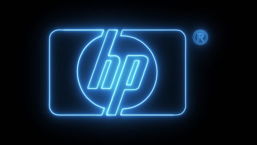 Hp Hewlett Packard Logo Neon Lights: video de stock (totalmente libre ...
