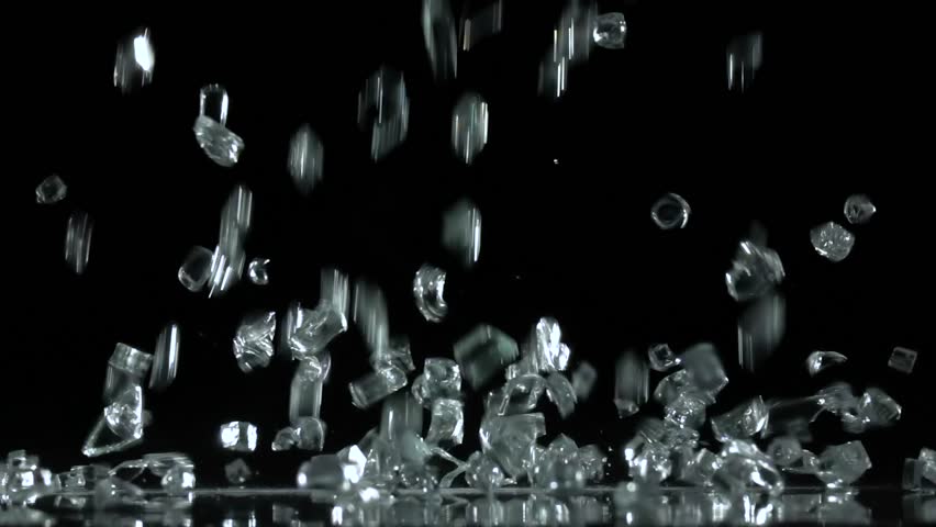 Fragments of Glass Falling On Stock Footage Video (100% Royalty-free ...
