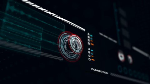 4k Ui User Interface Dark Blue Stock Footage Video (100% Royalty-free ...