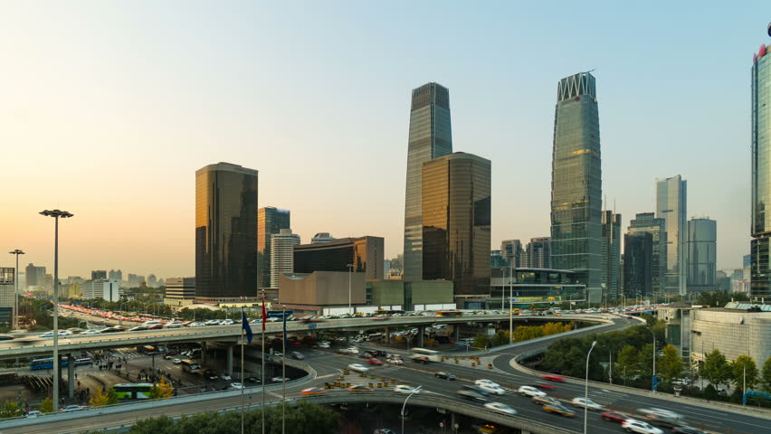 Time Lapse of Beijing Downtown Stock Footage Video (100% Royalty-free ...