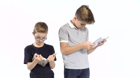 Little Boy Take Away Tablet Hands Stock Footage Video (100% Royalty ...