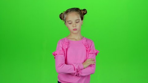 Child Sad Empty Room Green Screen Stock Footage Video (100% Royalty ...