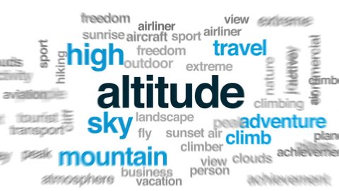 Altitude Animated Word Cloud Text Design Stock Footage Video (100% ...