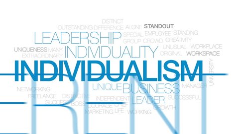 Individualism Animated Word Cloud Text Design Stock Footage Video (100% ...