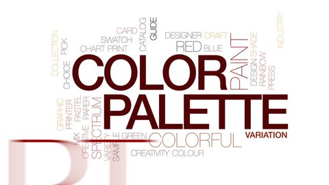 Color Palette Animated Word Cloud Text Stock Footage Video (100% ...