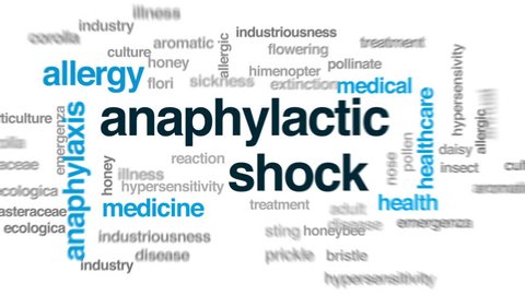 Anaphylactic Shock Animated Word Cloud Text Stock Footage Video (100% ...