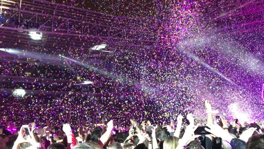 confetti explosion on concert Stock Footage Video (100% Royalty-free ...