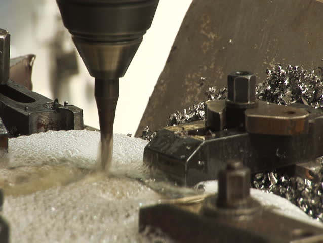 drilling metal on plant machine loop Stock Footage Video (100% Royalty ...