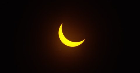 Moon Covering Sun During Solar Eclipse Stock Footage Video (100% ...