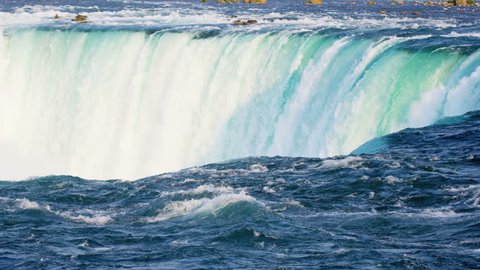 Flowing Clean Unpolluted Water Three Waterfalls Stock Footage Video ...