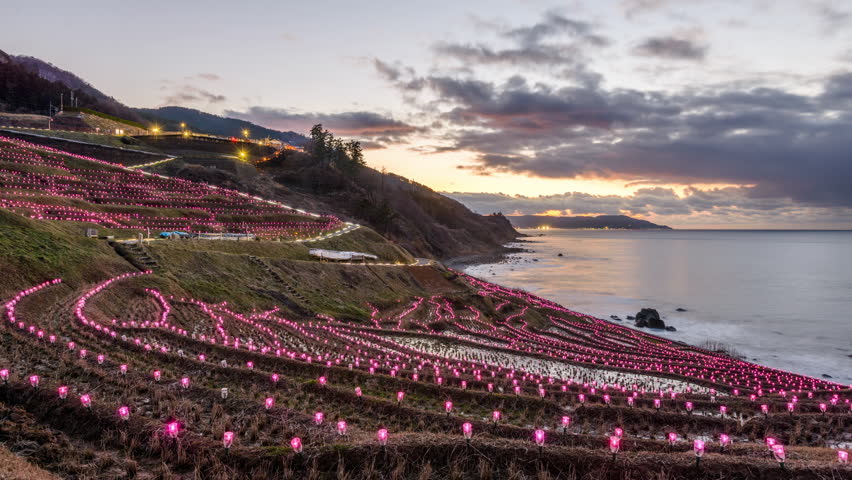 wajima japan shiroyone senmaida rice terraces Stock Footage Video (100% ...